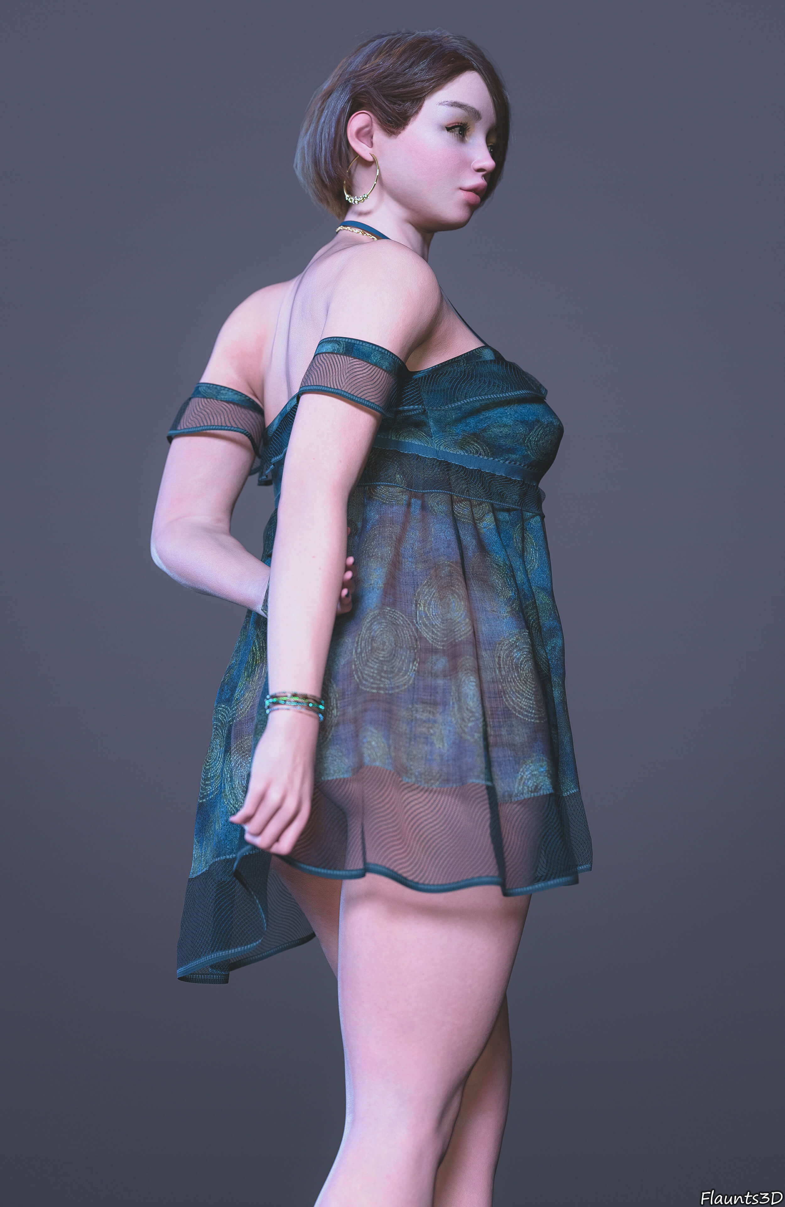 Usha 3D Render, Digital Art by flaunts3d