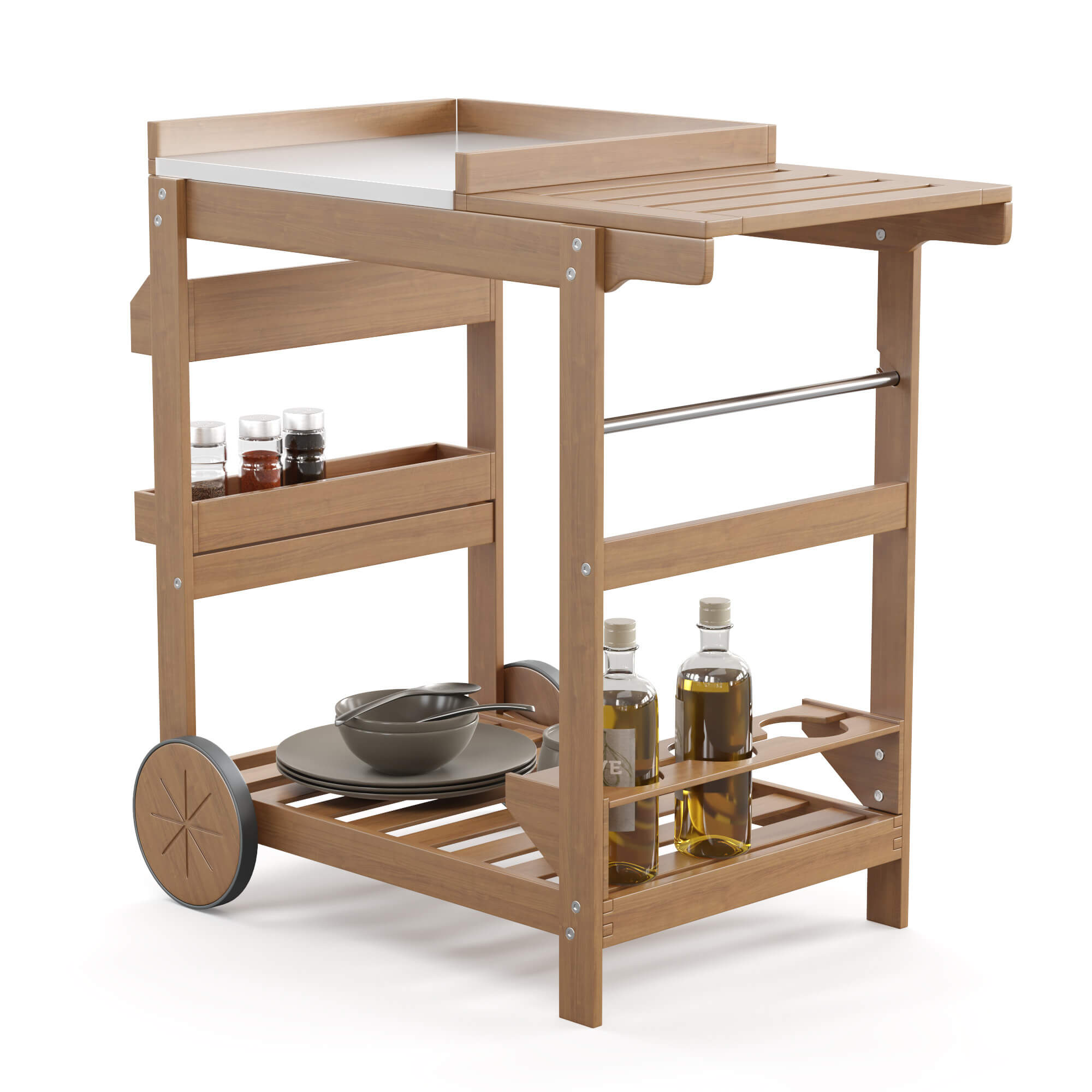 Garden Trolley La Redoutte Garden Acaccia - 3D Model by flawless3d