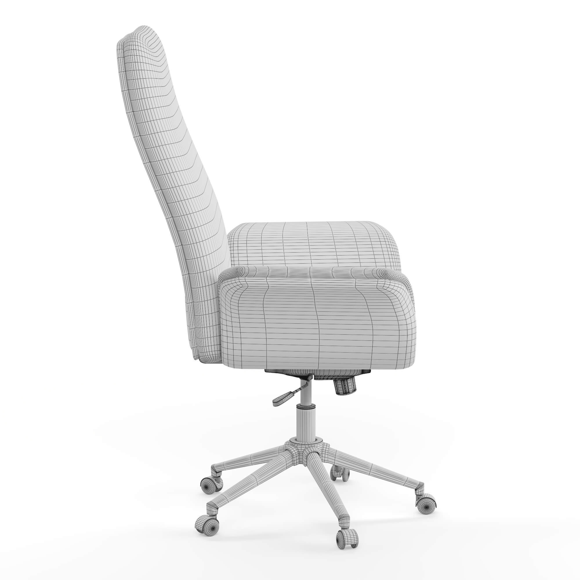 High Back Office Chair BT-88 3D Model by flawless3d