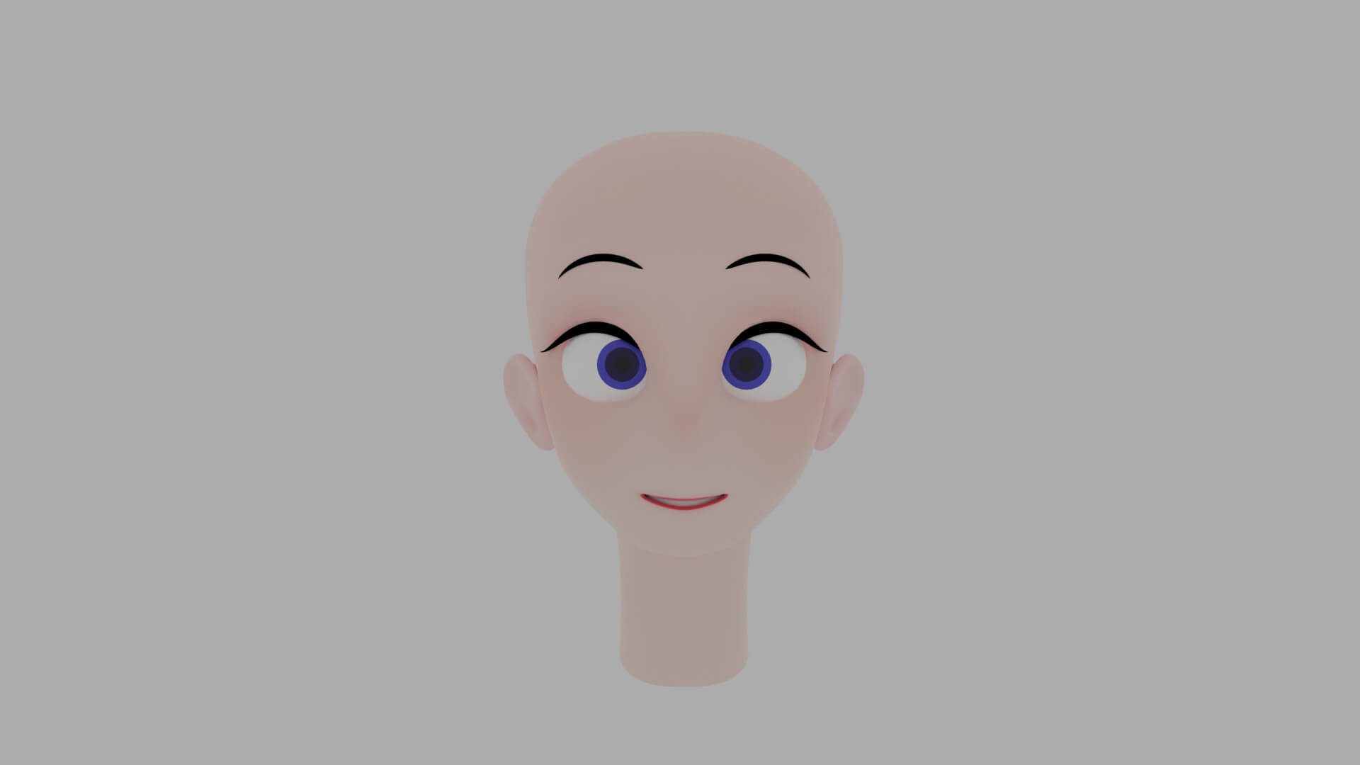 Anime Character Head - 3D Model by Fly-art