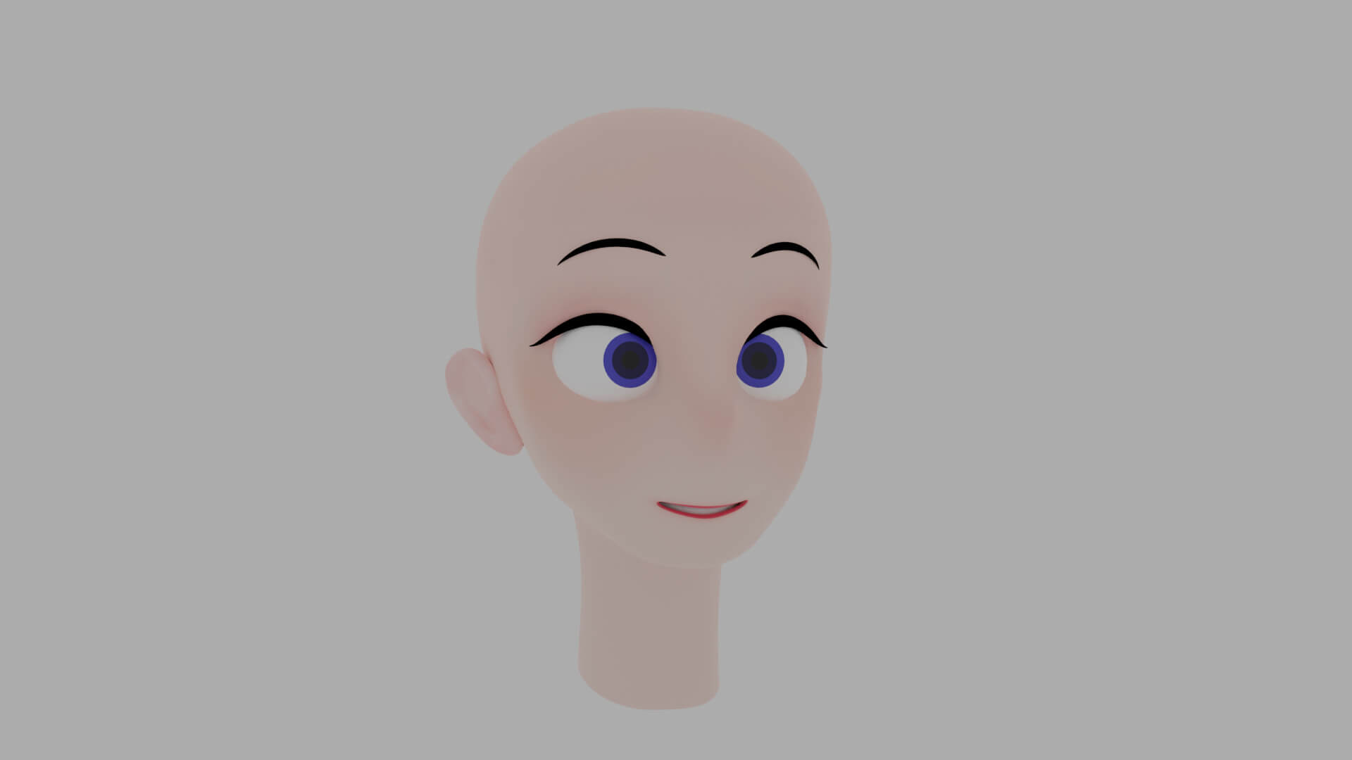 Anime Character Head - 3D Model by Fly-art