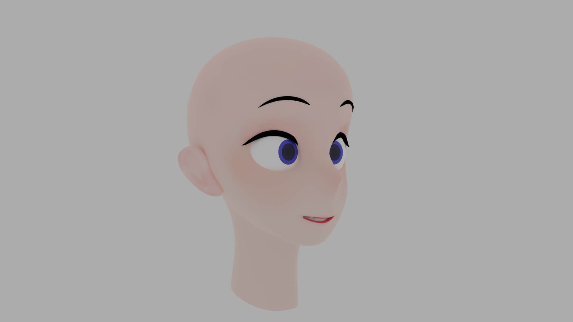 Anime Character Head - 3D Model by Fly-art