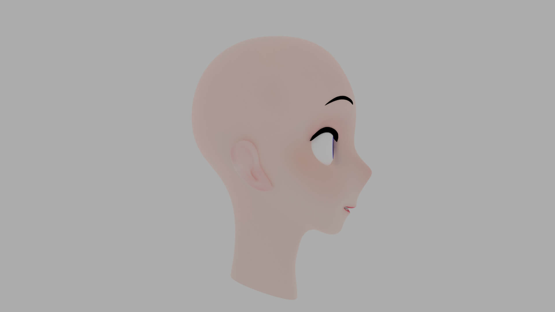 Anime Character Head - 3D Model by Fly-art