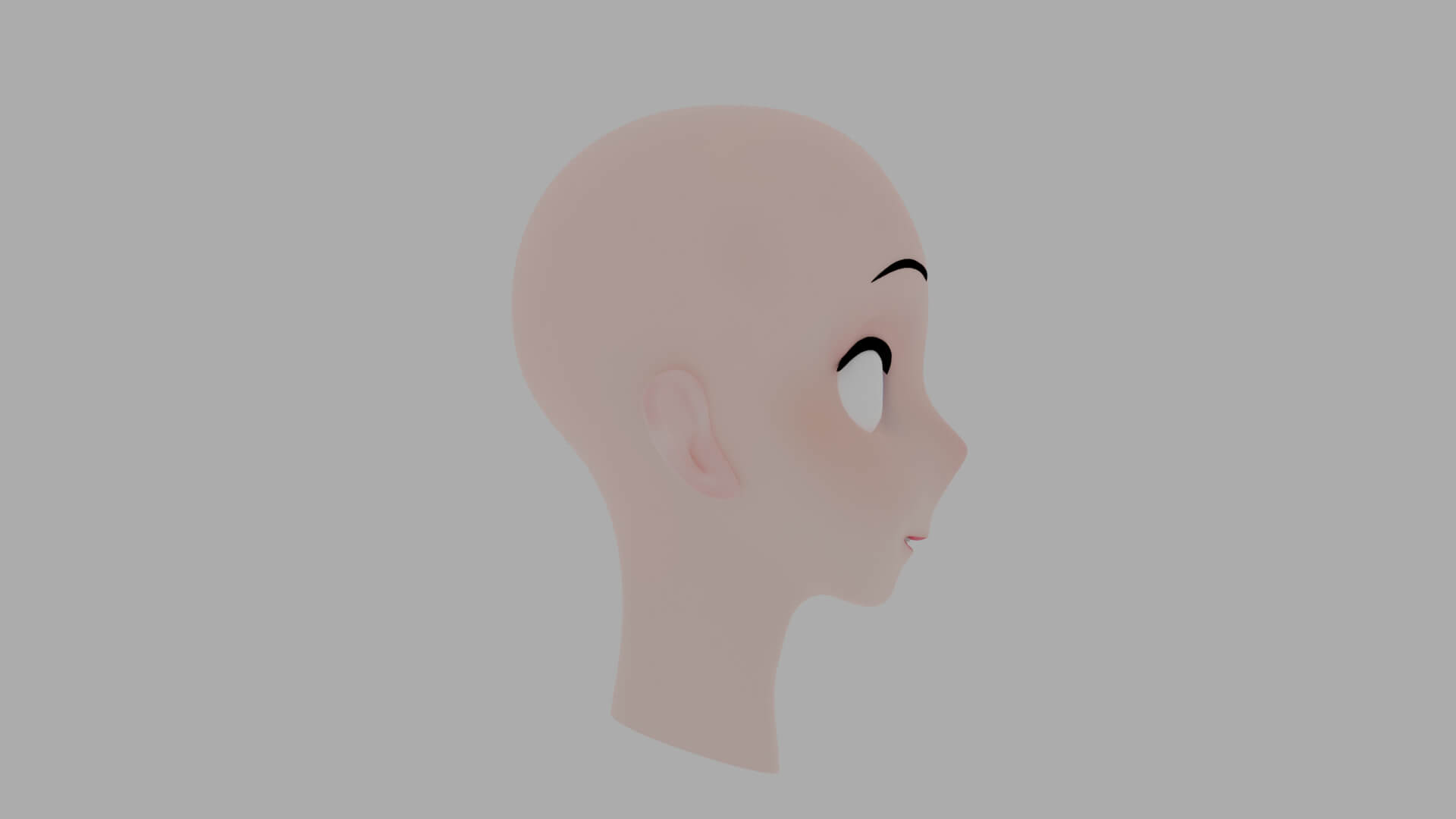 Anime Character Head - 3D Model by Fly-art