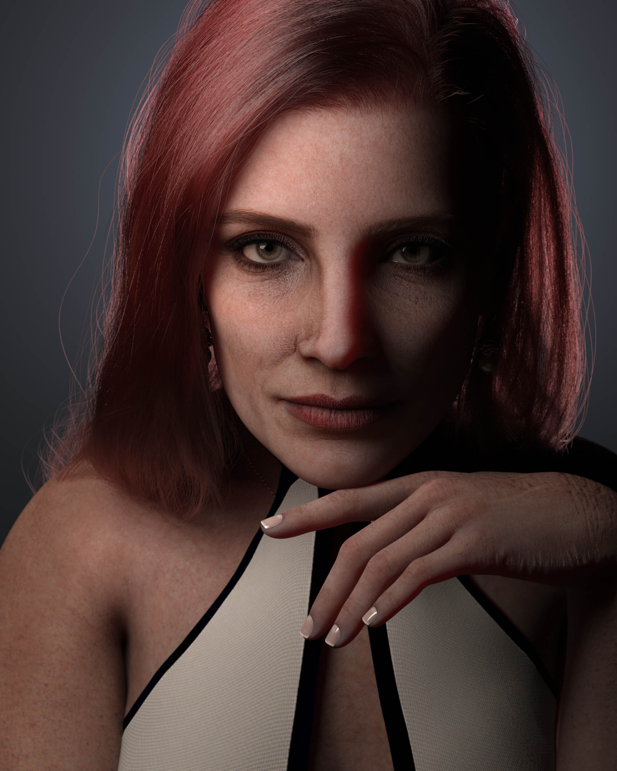 Portrait 3D Render, Digital Art by Fly028