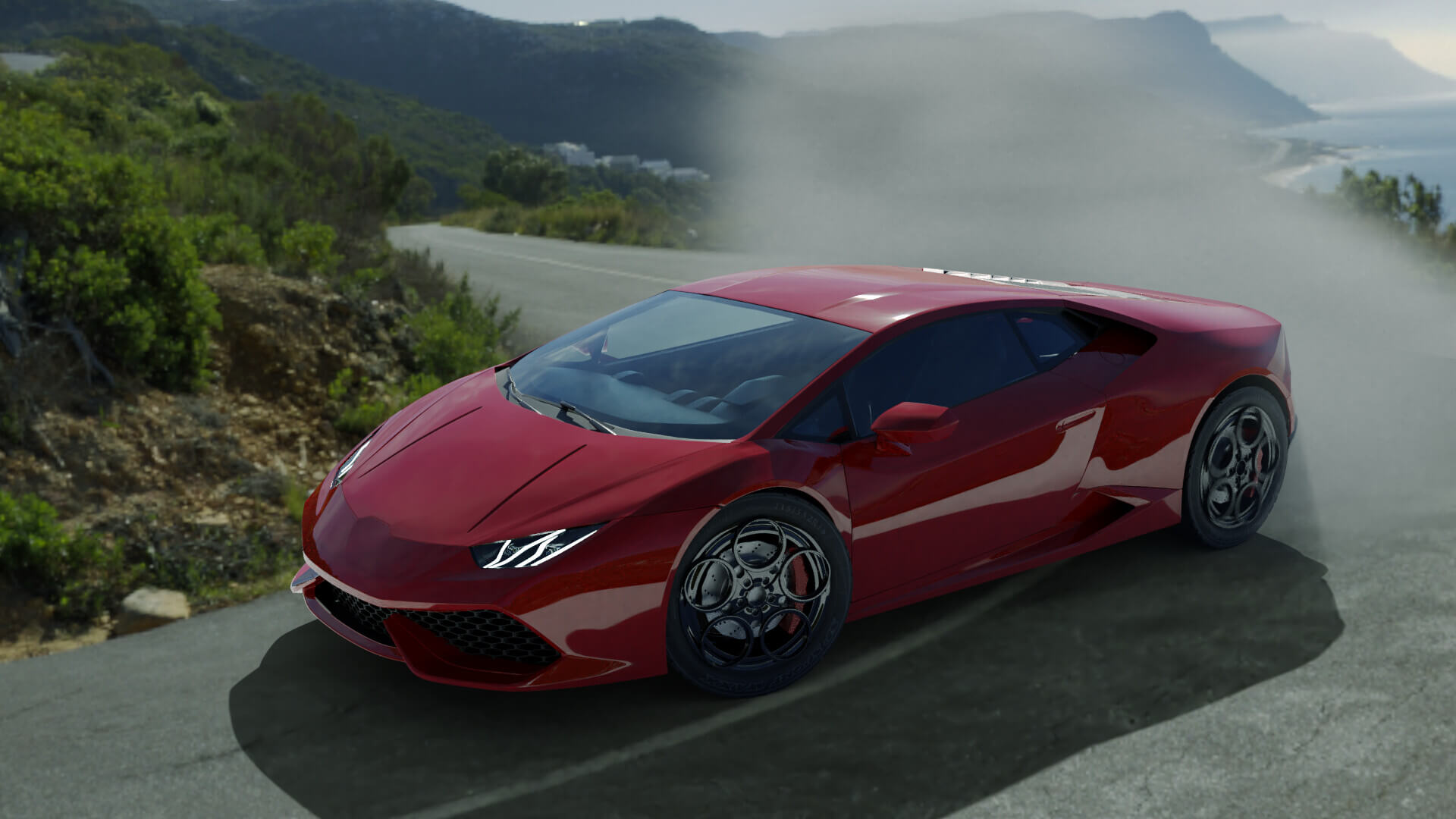 Let's Drift 3D Render, Digital Art by FlyingBanana_78