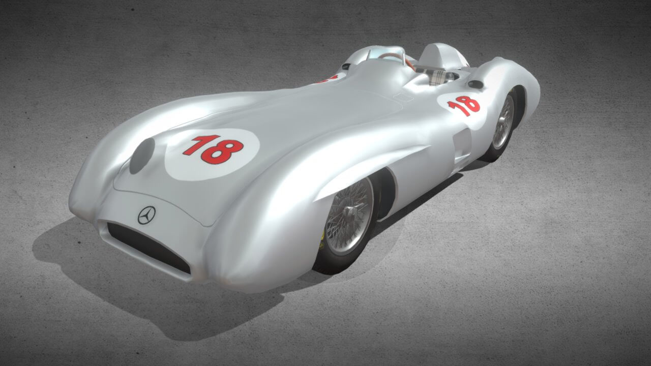 Mercedes Benz W196 Streamliner - 3D Model by fmoine