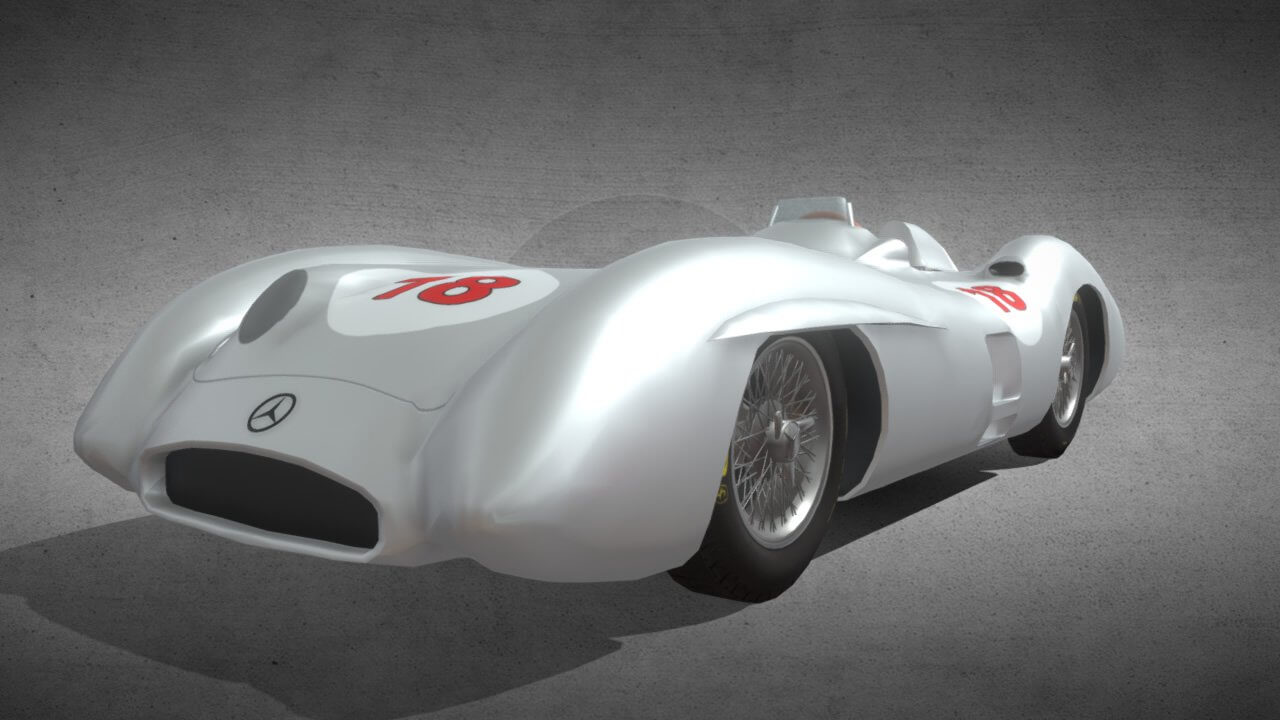 Mercedes Benz W196 Streamliner - 3D Model by fmoine