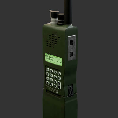 Military Walkie Talkie TRI AN/PRC-152 3D Model by FocusFire