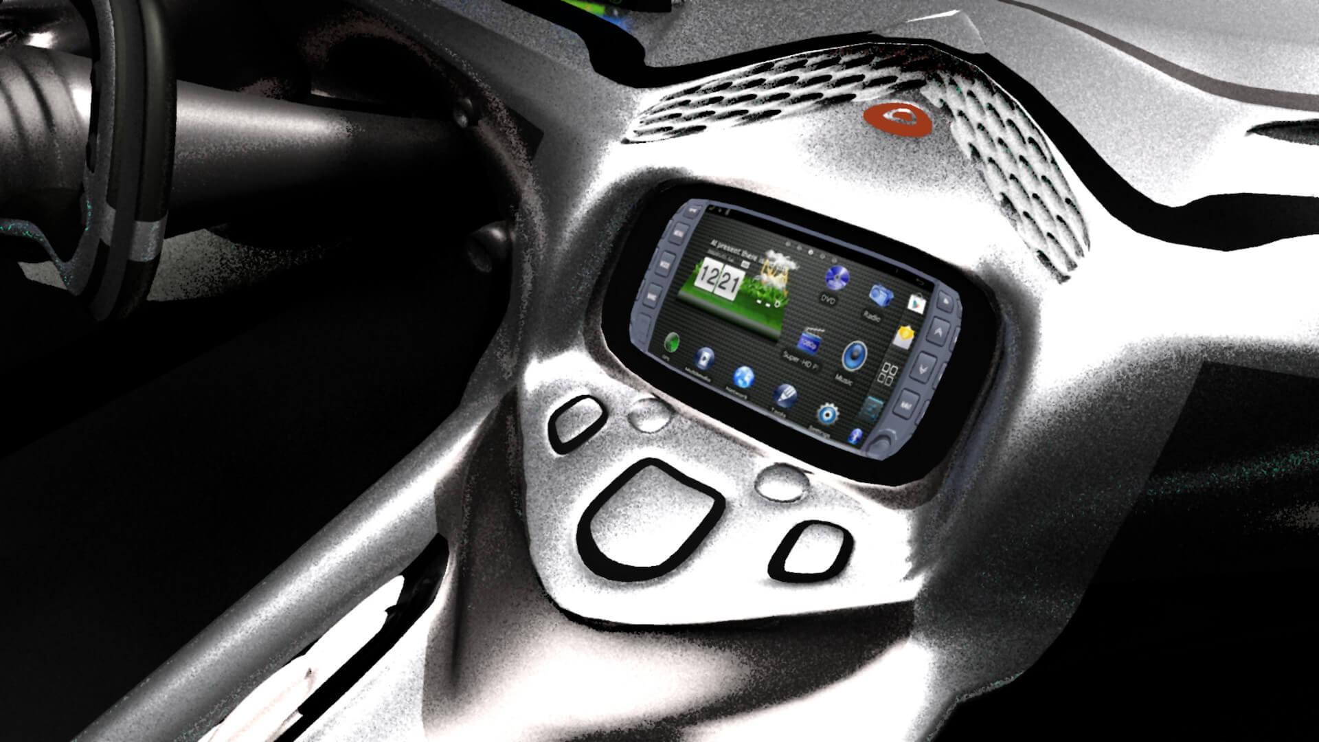 Modern Car Dashboard - 3D Model by For 1 dolar