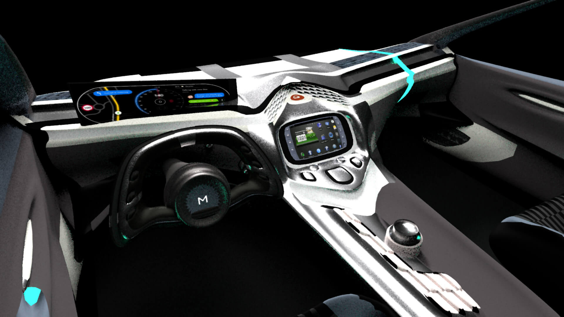 Modern Car Dashboard - 3D Model by For 1 dolar