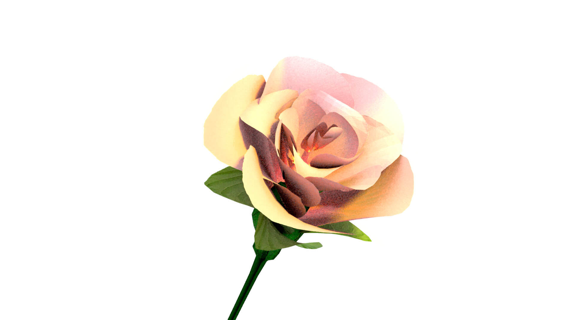 Pink Rose Flower - 3D Model by For 1 dolar