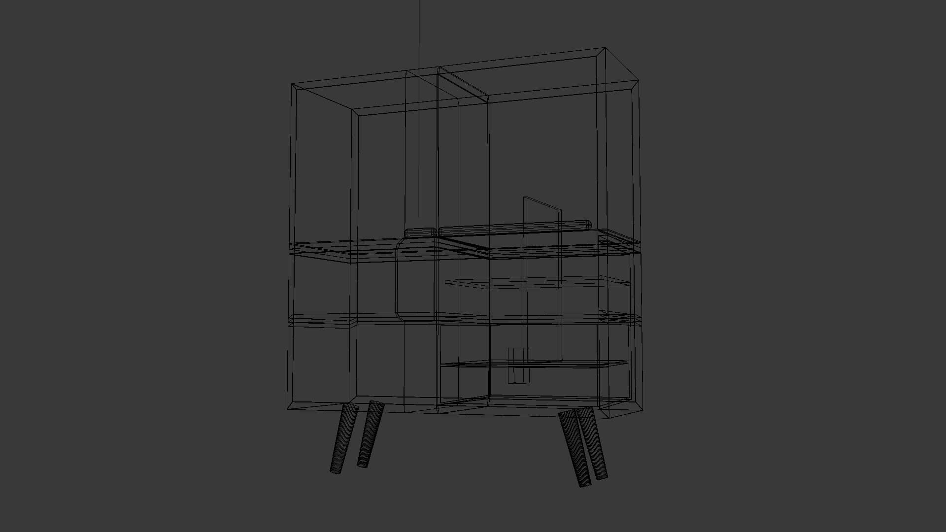 Wooden Closet Wardrobe - 3D Model by For 1 dolar