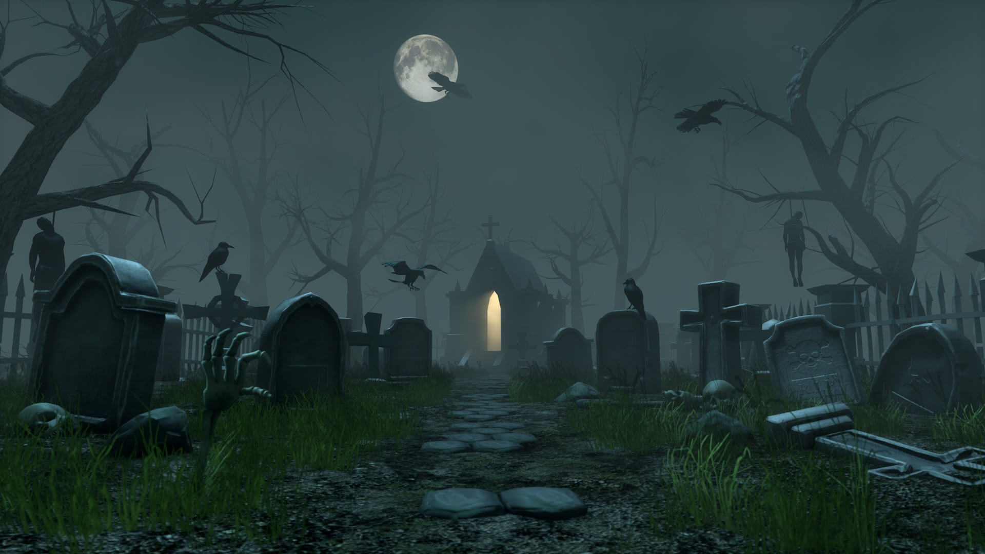 The Forgotten Graveyard 3D Render, Digital Art by FormD