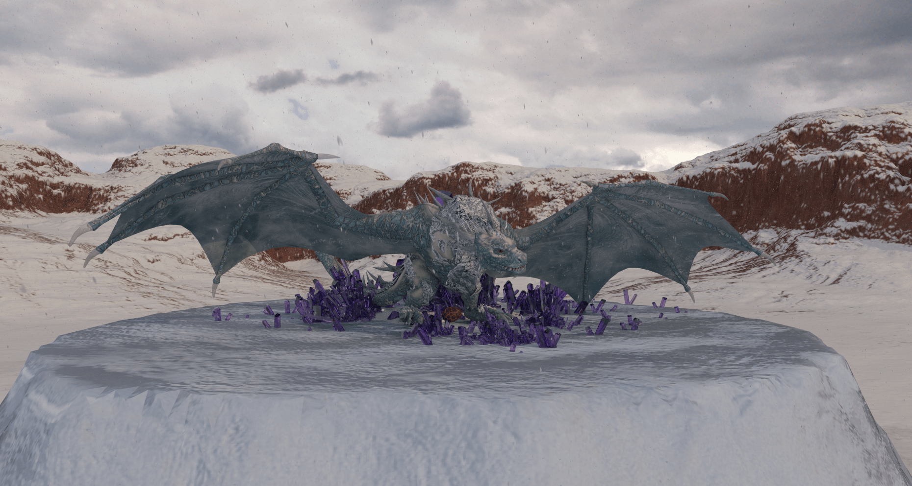 Ice Dragon Nest. | RenderHub Forum