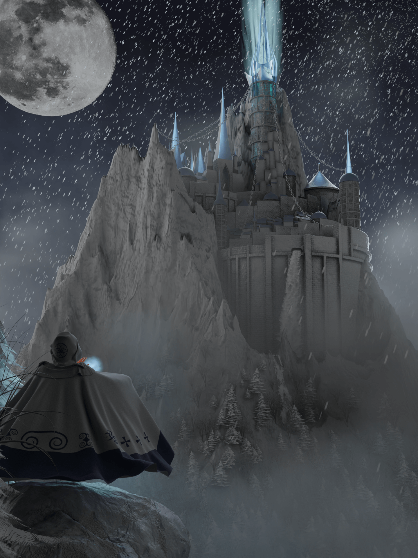 Nocturnal Citadel: The Enchanted Blizzard | RenderHub Forum