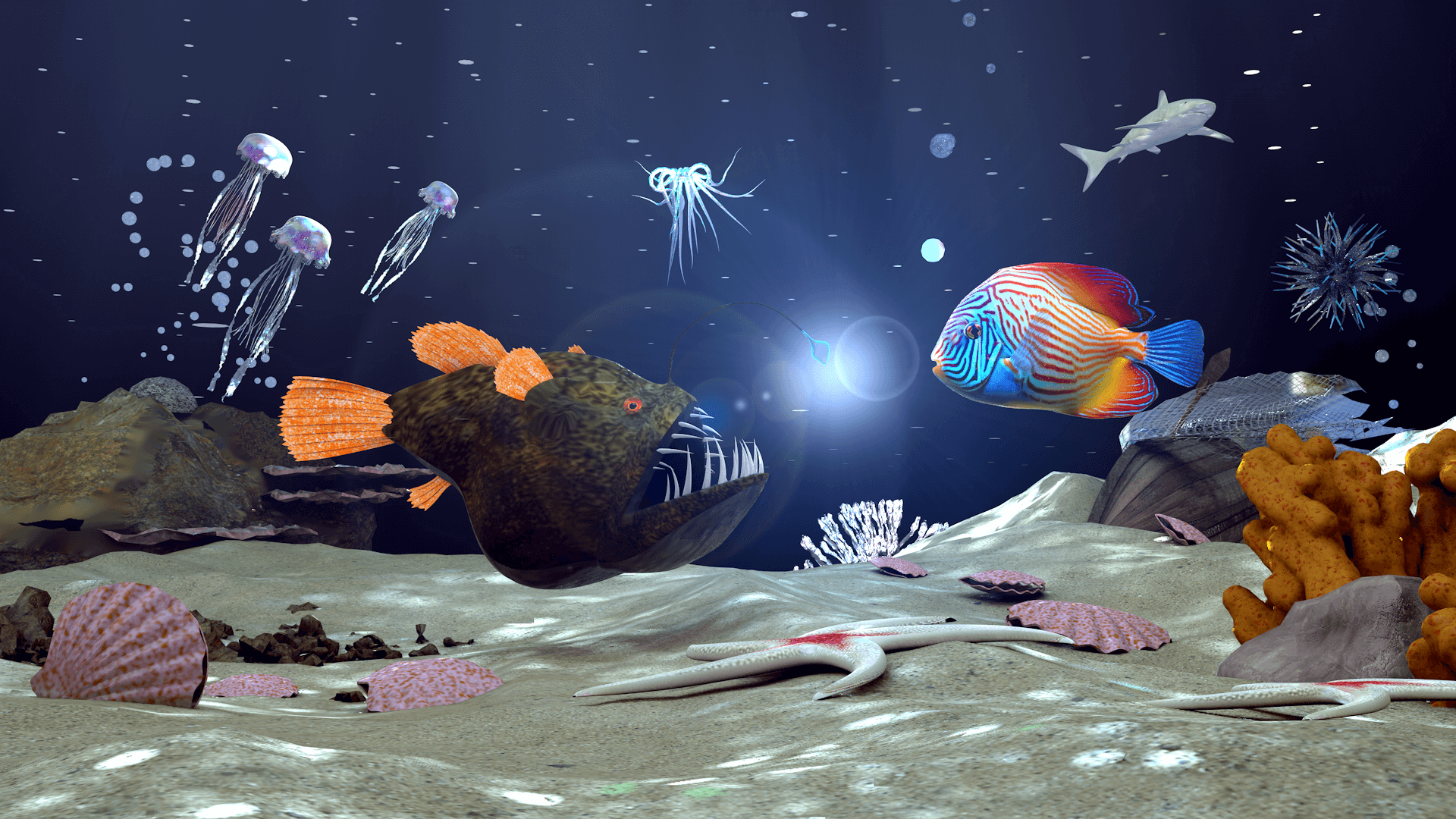 Lights under the sea | RenderHub Forum