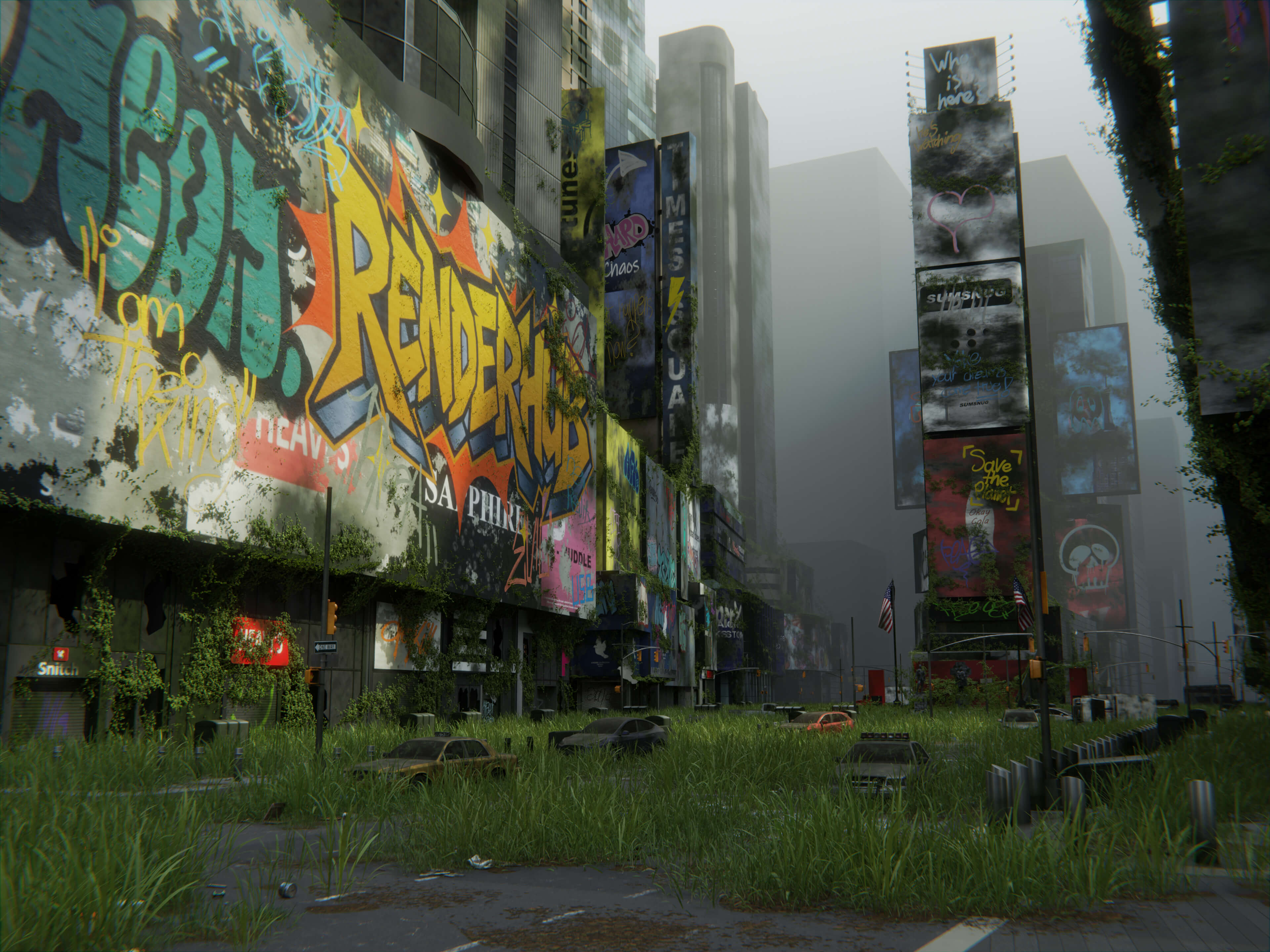 Post Apocalyptic Times Square | RenderHub Forum