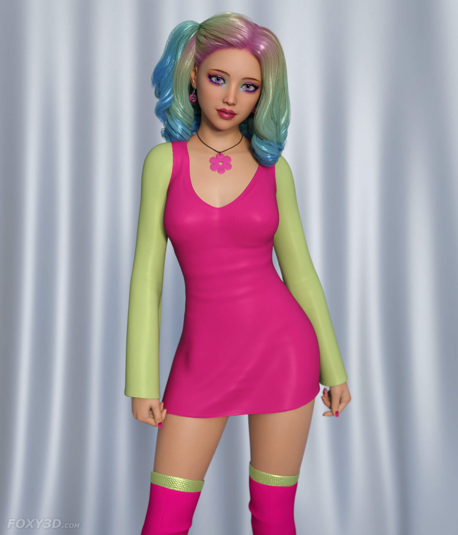 Ariel - Just Cute 3D Render, Digital Art by Foxy 3D