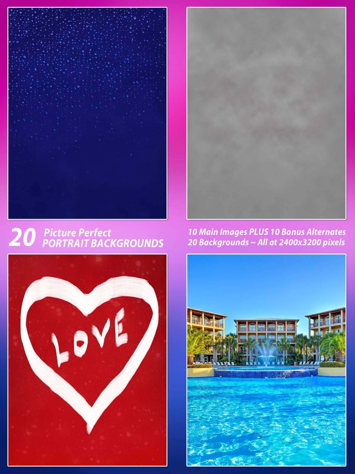 Picture Perfect Portrait Backgrounds - Volume 3 Daz Content by Foxy 3D