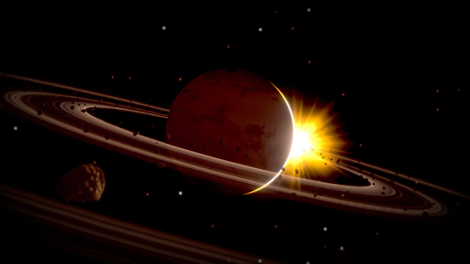 Whole Solar System Without Rings