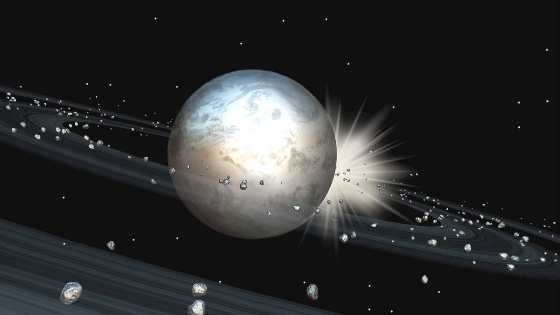 Planet With Rings - 3D Model by FPSunreal