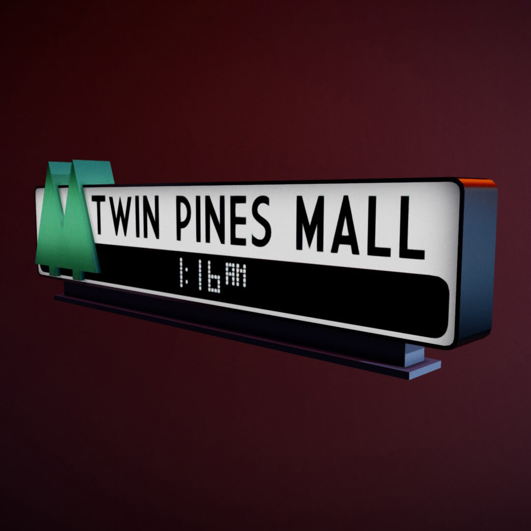 Twin Pines Mall Logo - Free 3D Model by FPSunreal