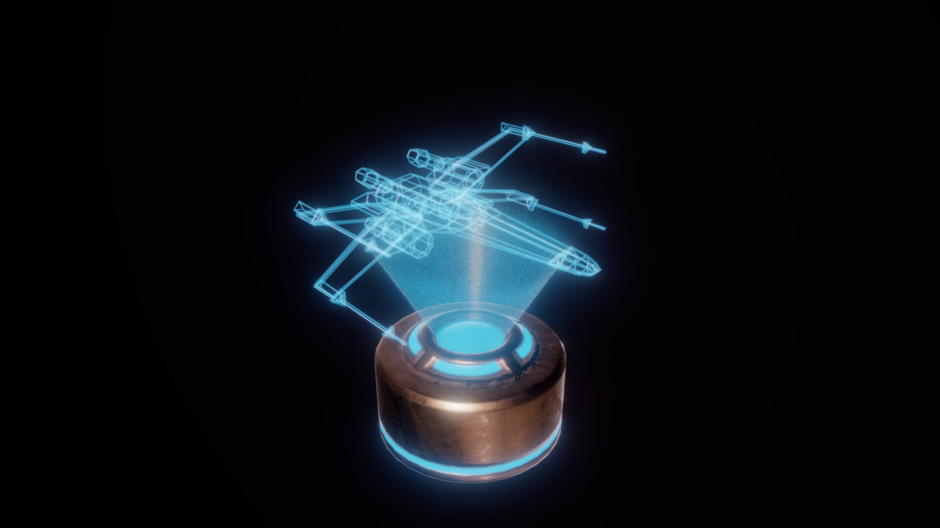X-Wing Hologram 3D Model by FPSunreal