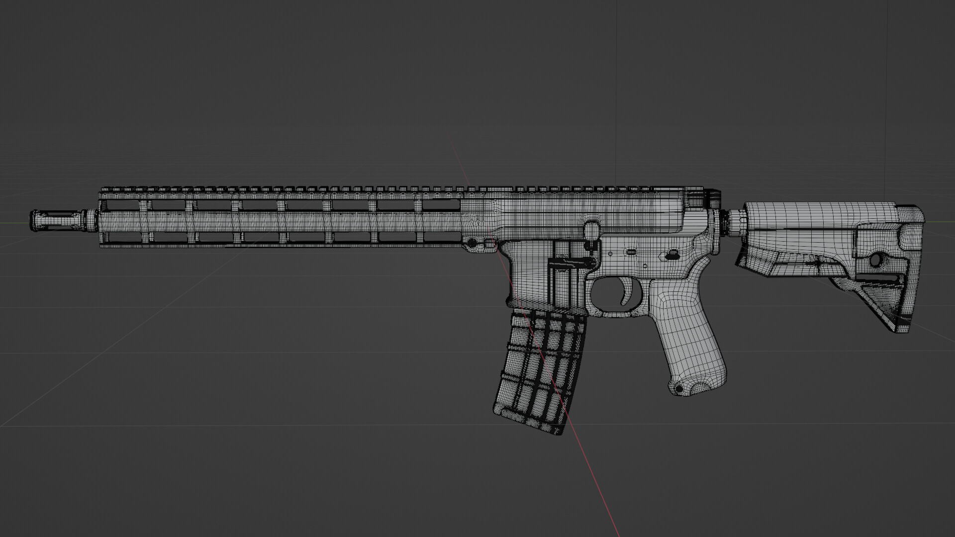 AR-15 Assault Rifle 3D Model by Fran Mt Designs