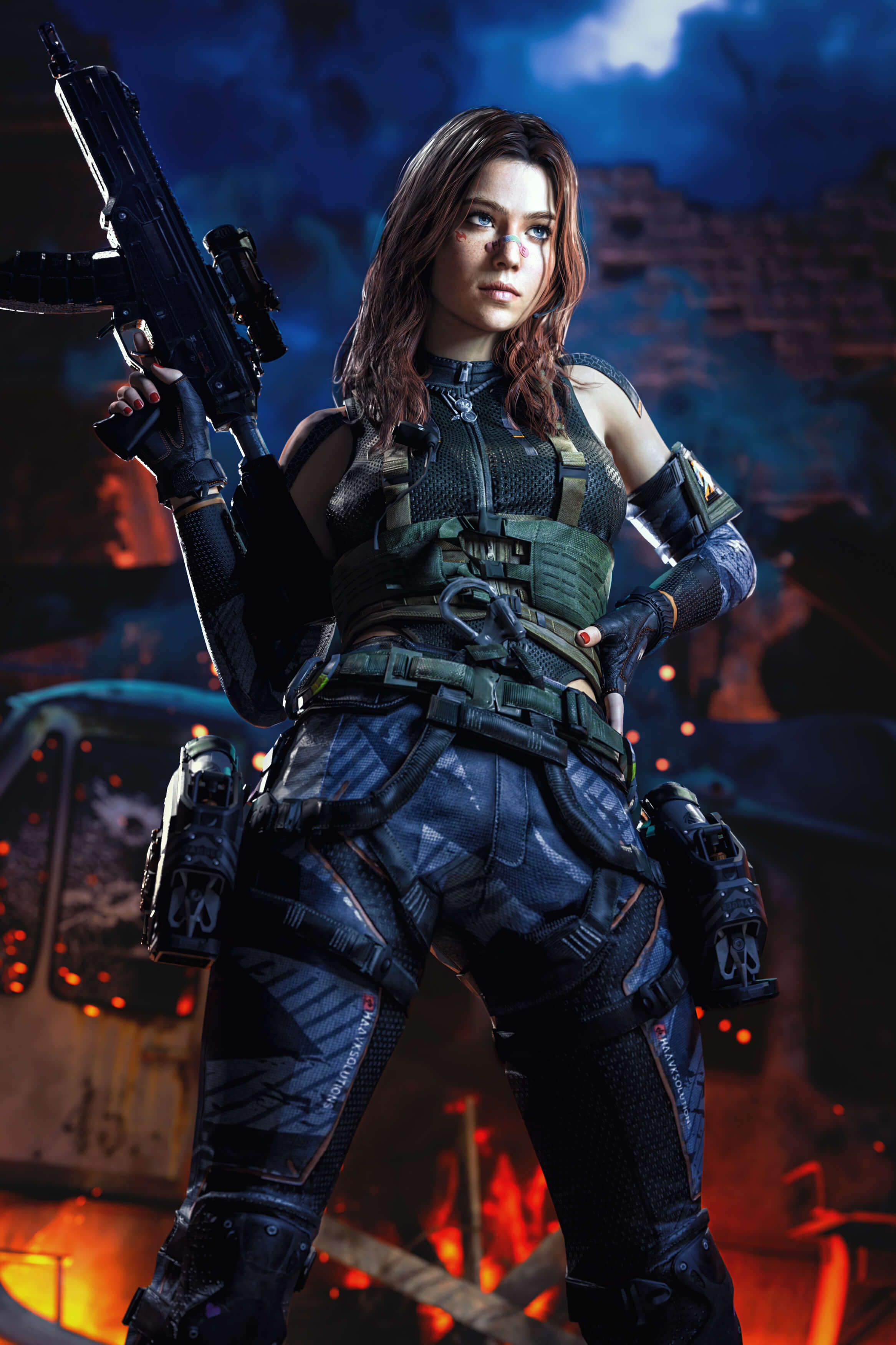 Claire-Ann Byers II 3D Render, Digital Art by francobel