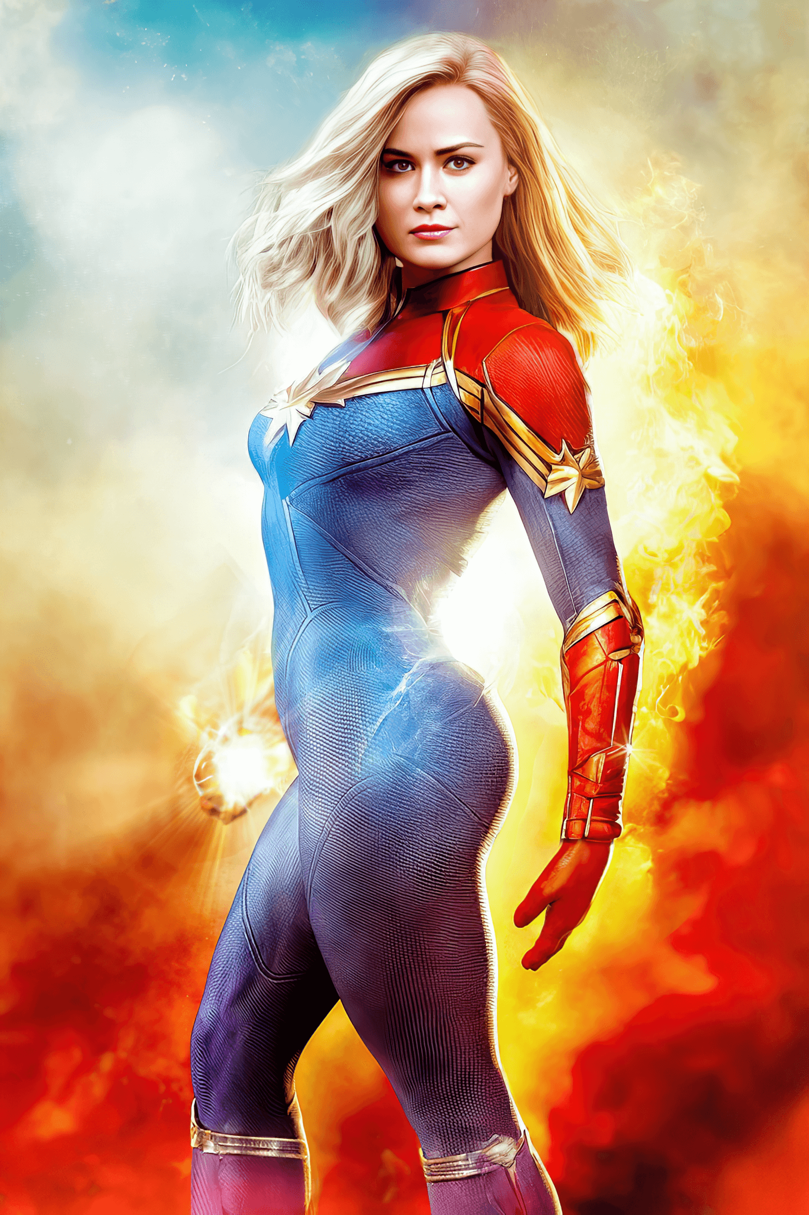 Cpt Marvel 3D Render, Digital Art by francobel