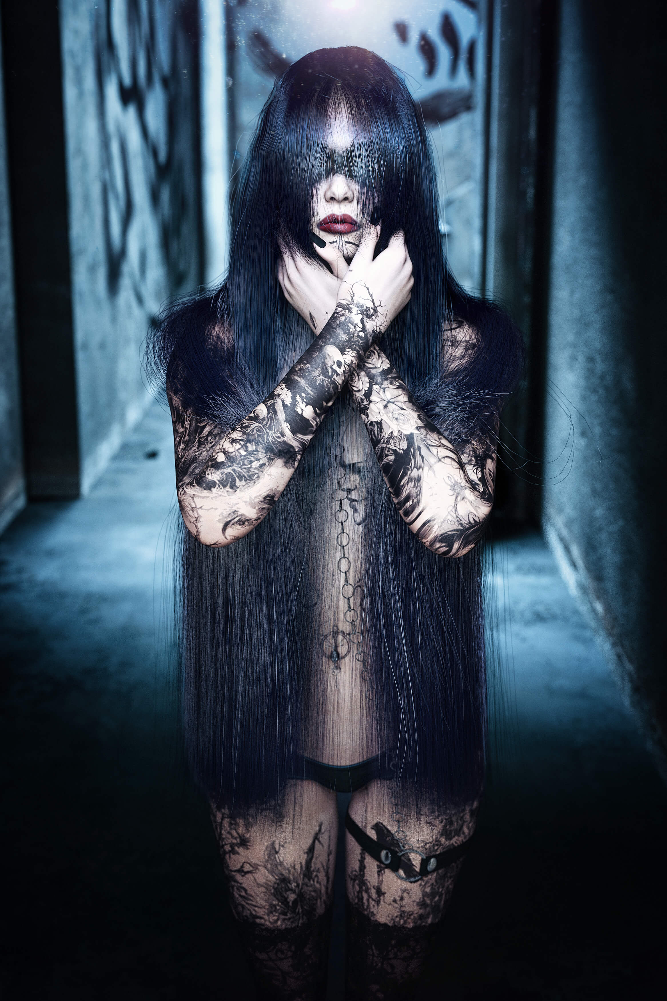 Goth Portrait 10232025 3D Render, Digital Art by francobel
