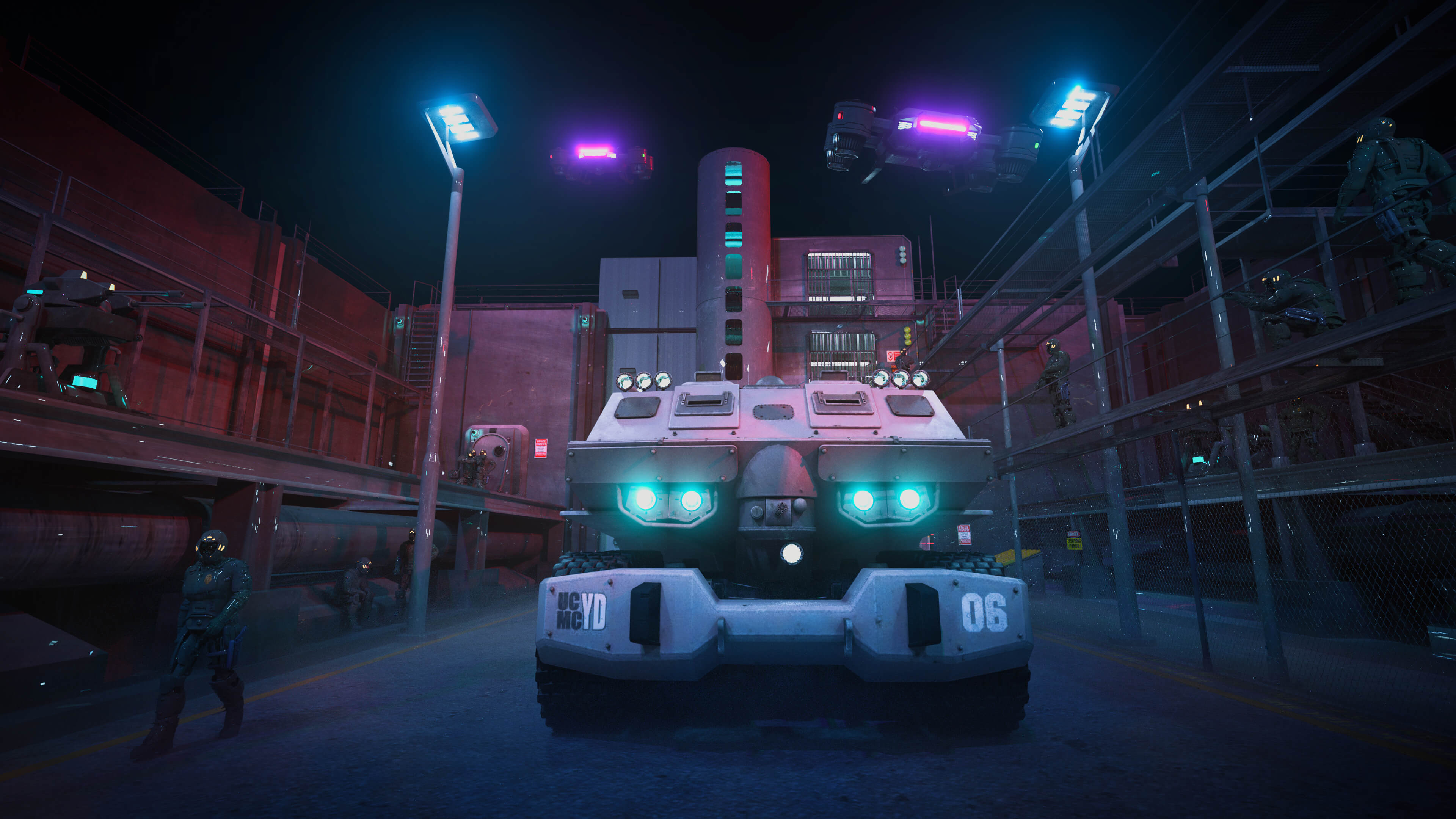 Sci-Fi Prison 3D Render, Digital Art by francobel