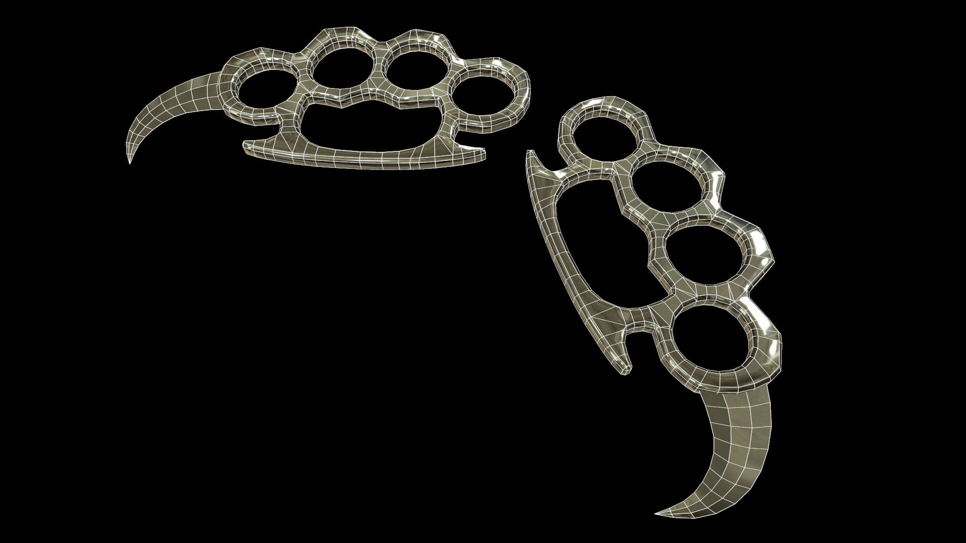 Karambit Brass Knuckles - 3D Model by Franklin Fireheart