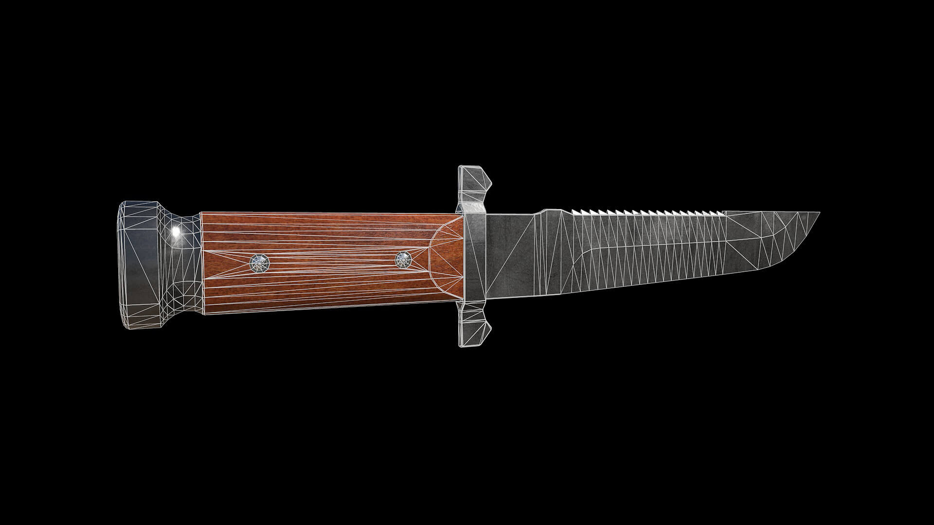 Military Combat Knife AB-0200 Replica 3D Model by Franklin Fireheart