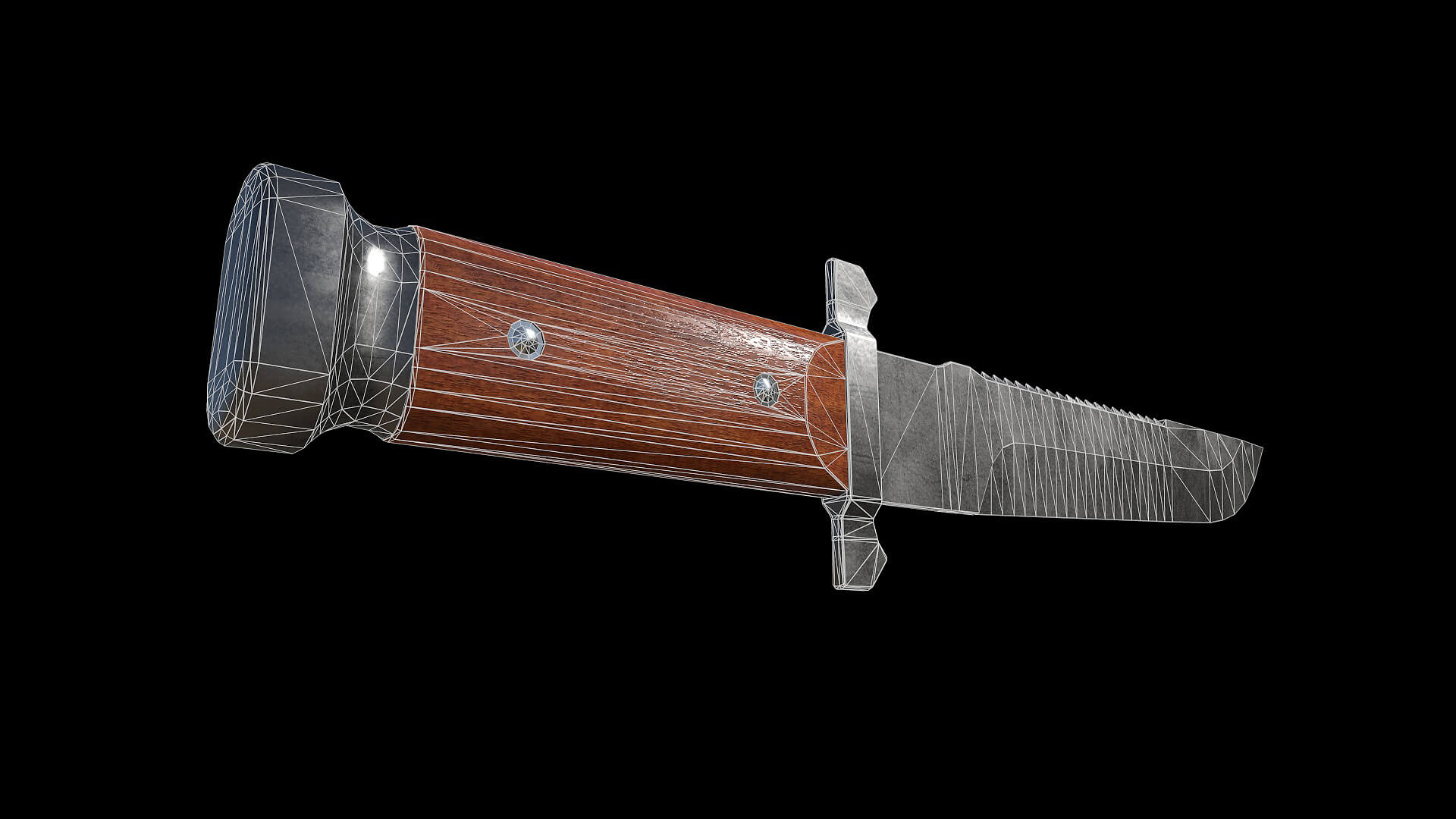 Military Combat Knife AB-0200 Replica 3D Model by Franklin Fireheart