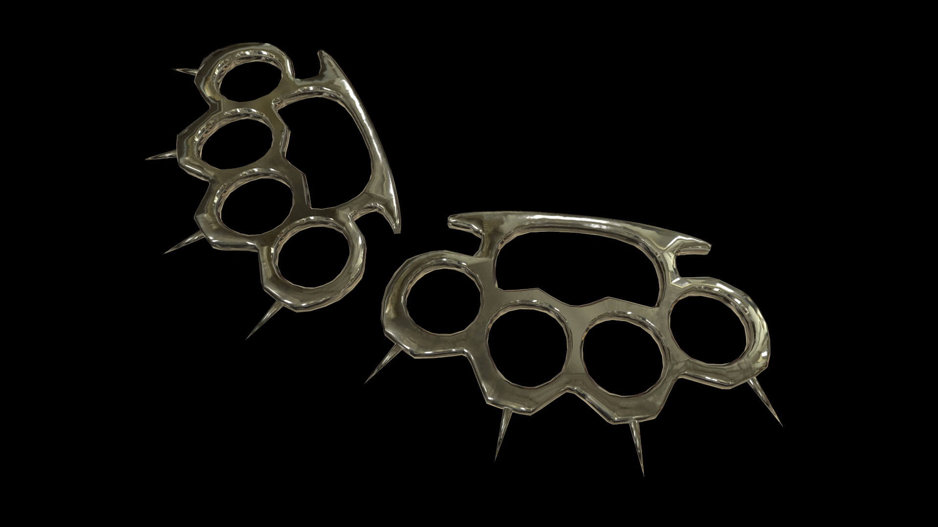 Spiked Brass Knuckles - 3D Model by Franklin Fireheart