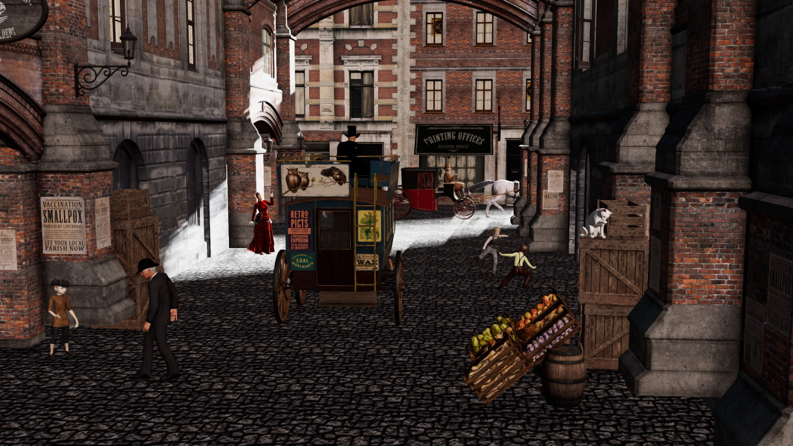 Old Town 3D Render, Digital Art by Freddyx