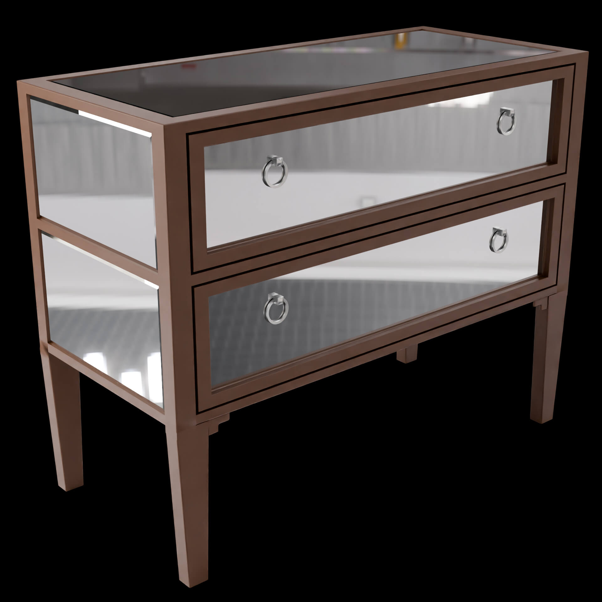 Fancy Mirrored Furniture Collection - 3D Model by freshvertices