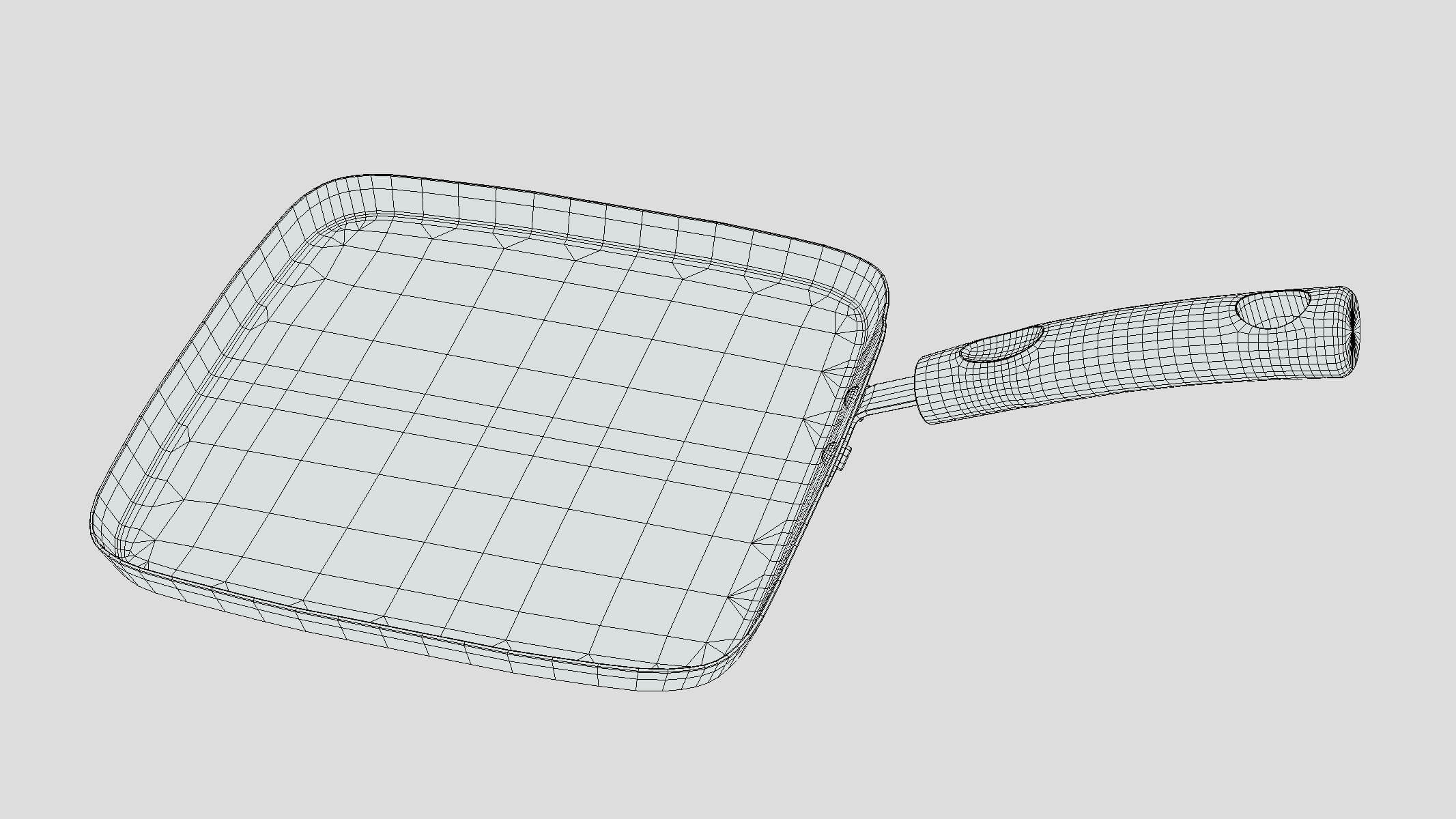 10 Inch Griddle Low Poly - 3D Model by frezzy