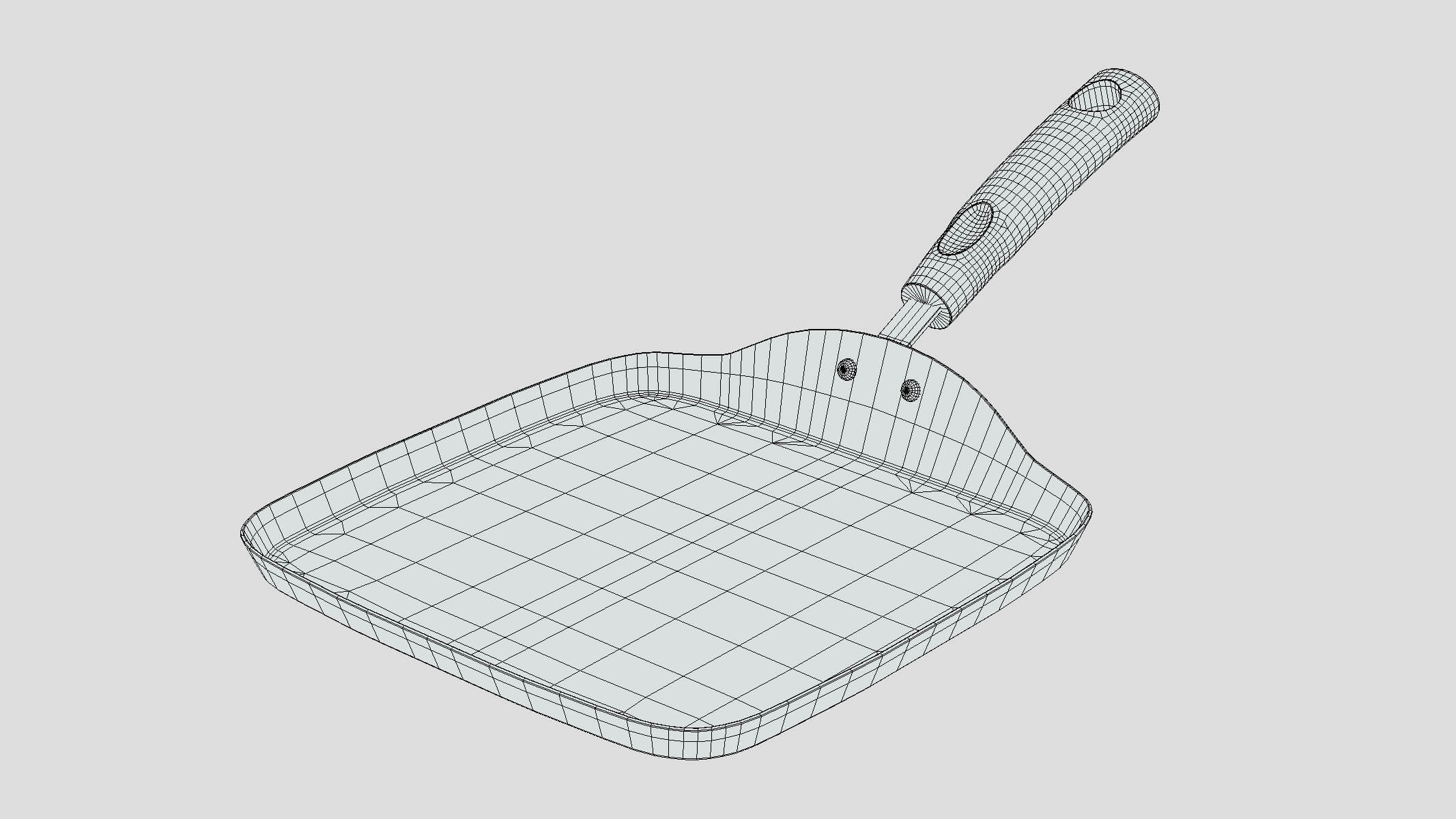 10 Inch Griddle Low Poly - 3D Model by frezzy