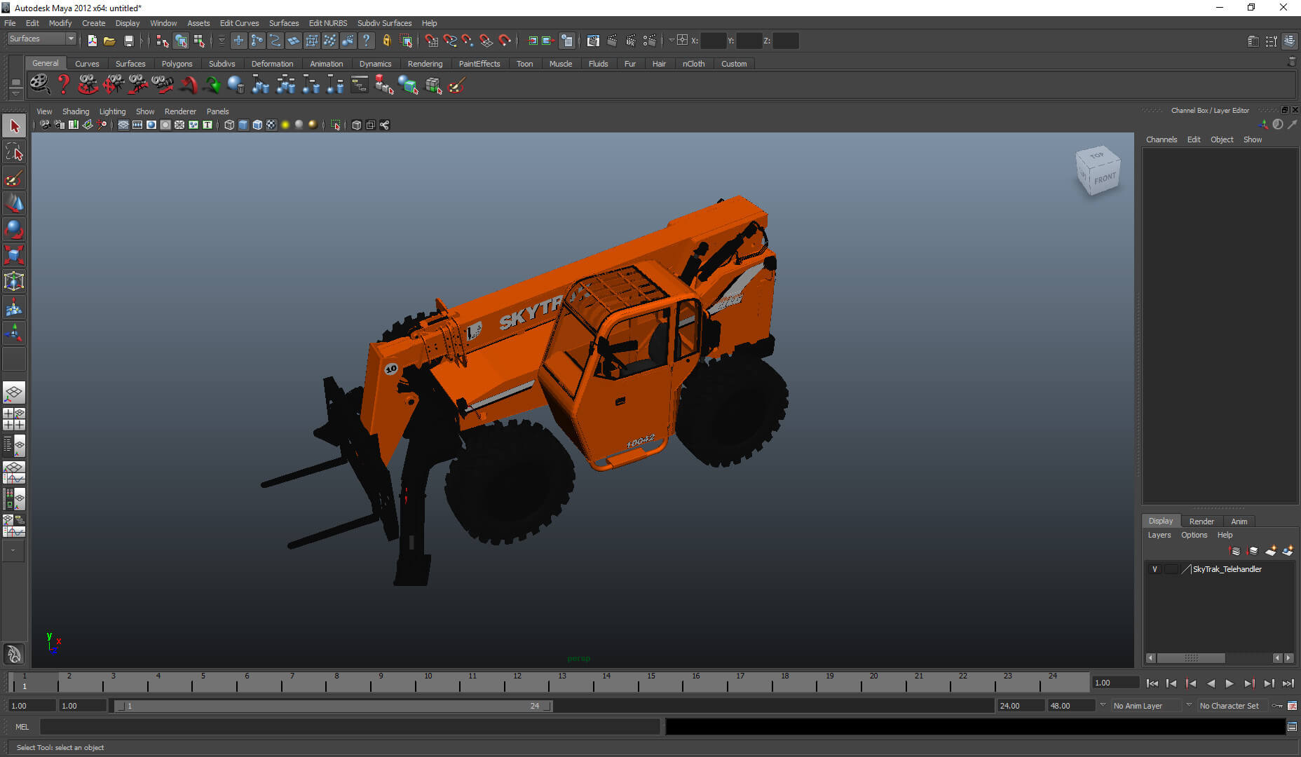 10042 SkyTrak Telehandler - 3D Model by frezzy