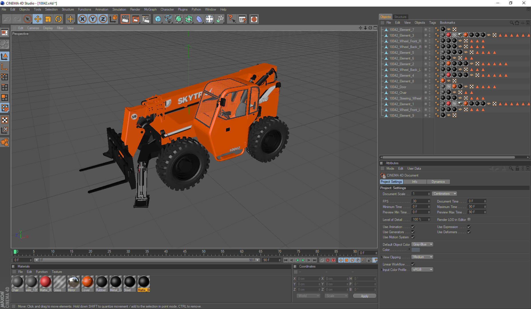 10042 SkyTrak Telehandler - 3D Model by frezzy