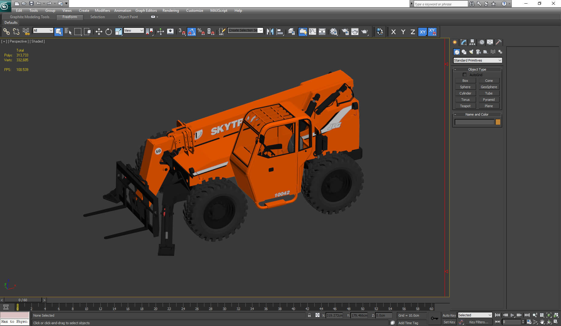 10042 SkyTrak Telehandler - 3D Model by frezzy