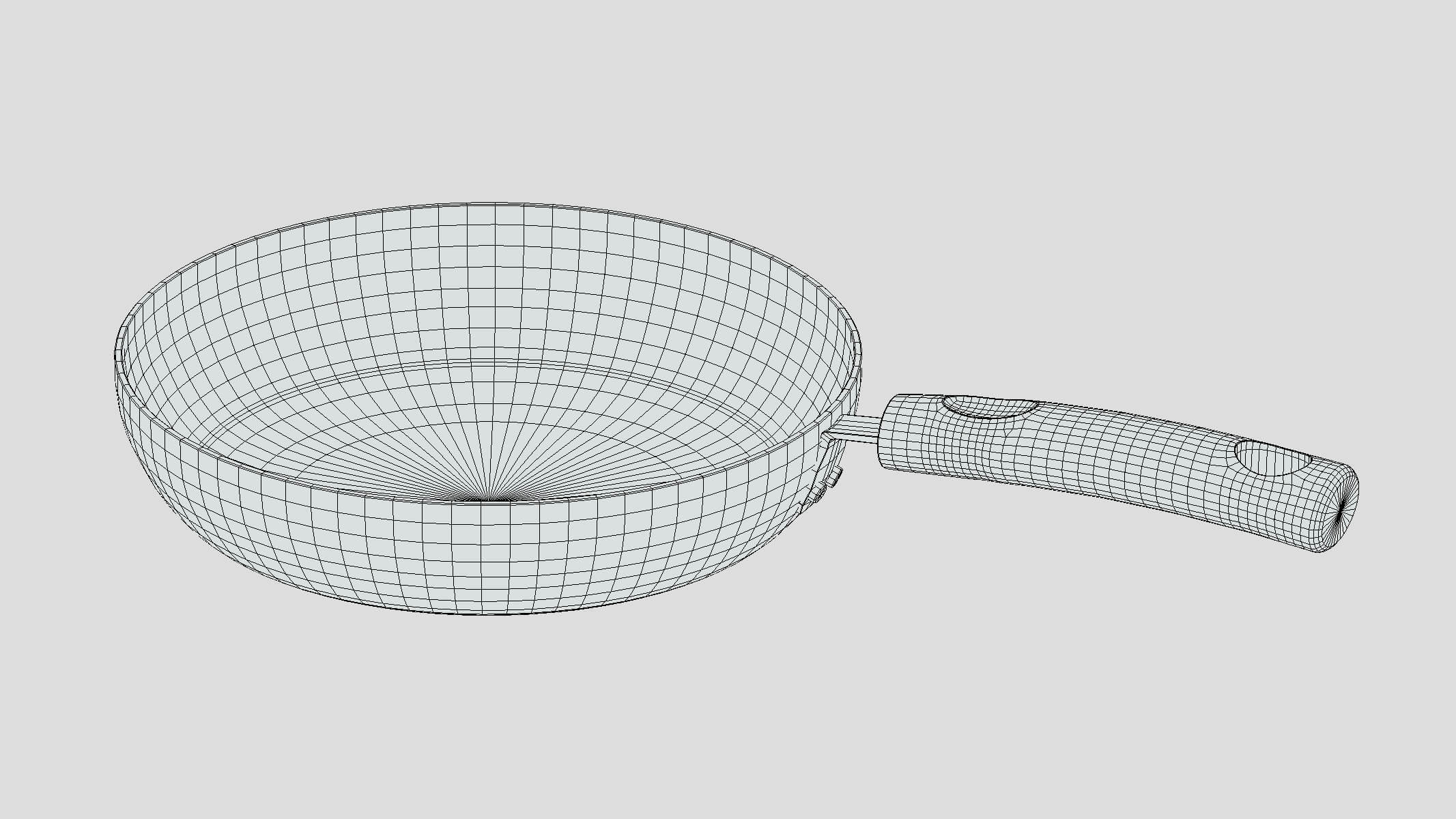 11 Inch Frypan Low Poly - 3D Model by frezzy