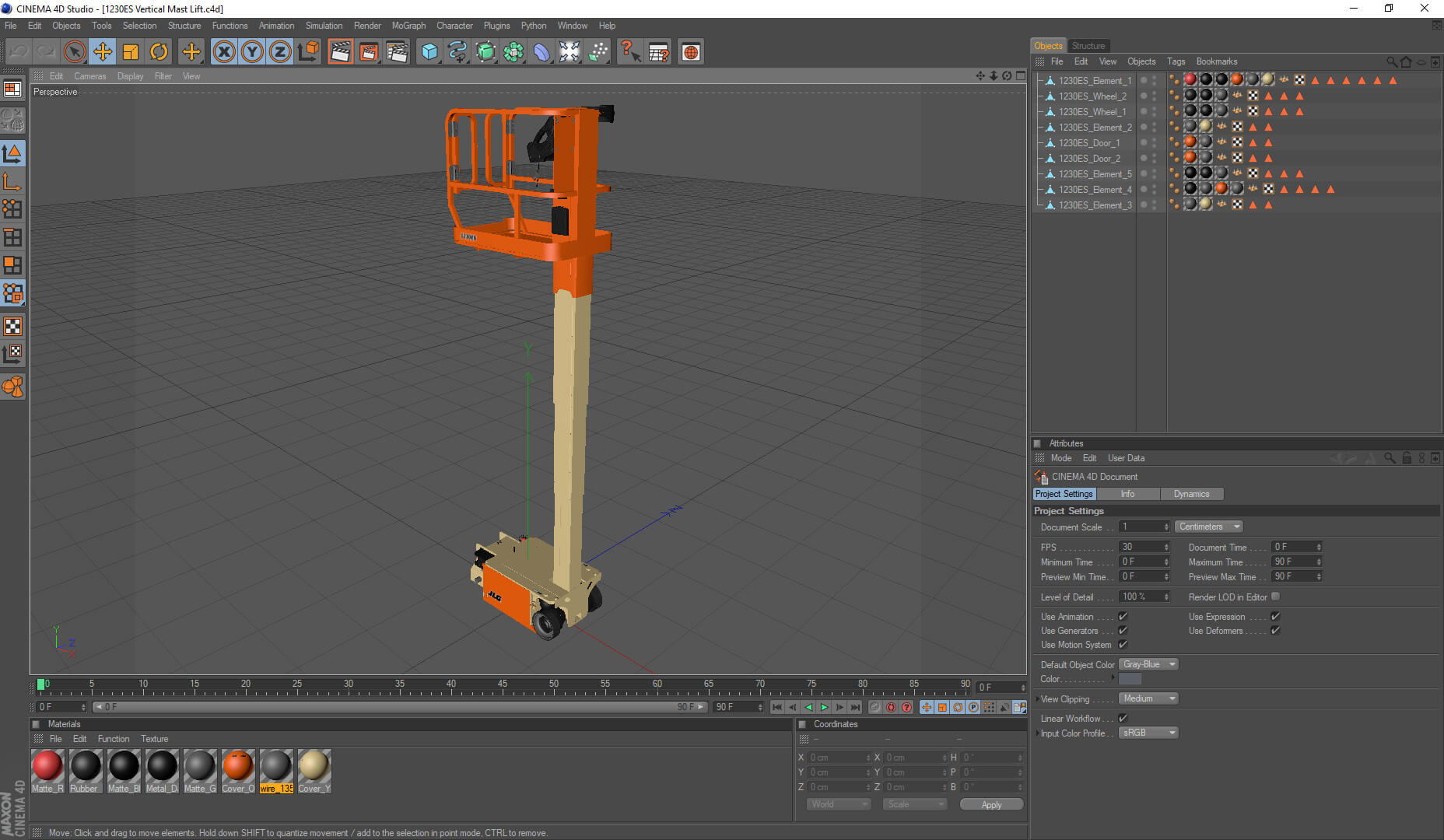 1230ES Driveable Vertical Mast Lift - 3D Model by frezzy