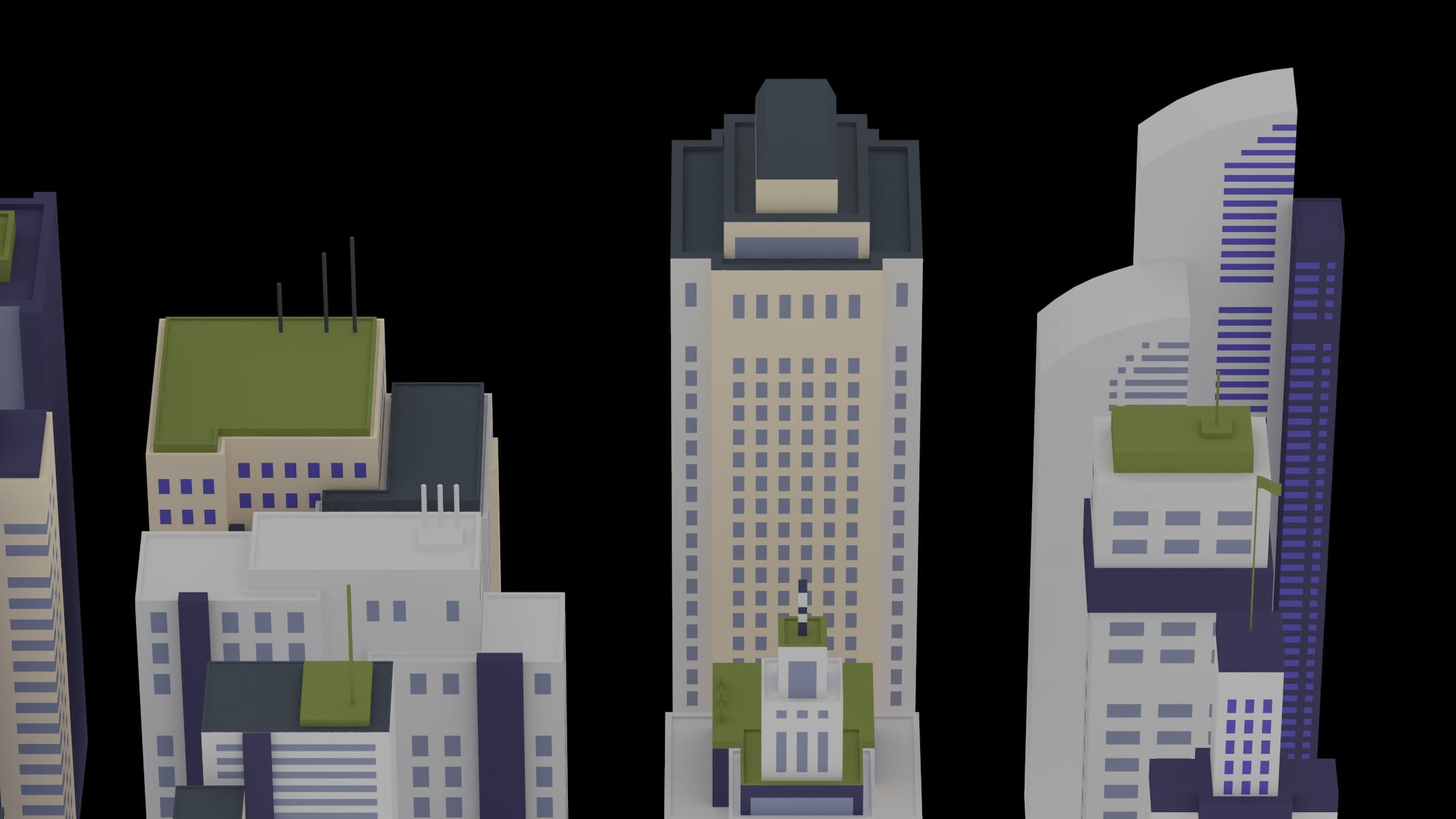 15 Building Low Poly Set - 3D Model by frezzy