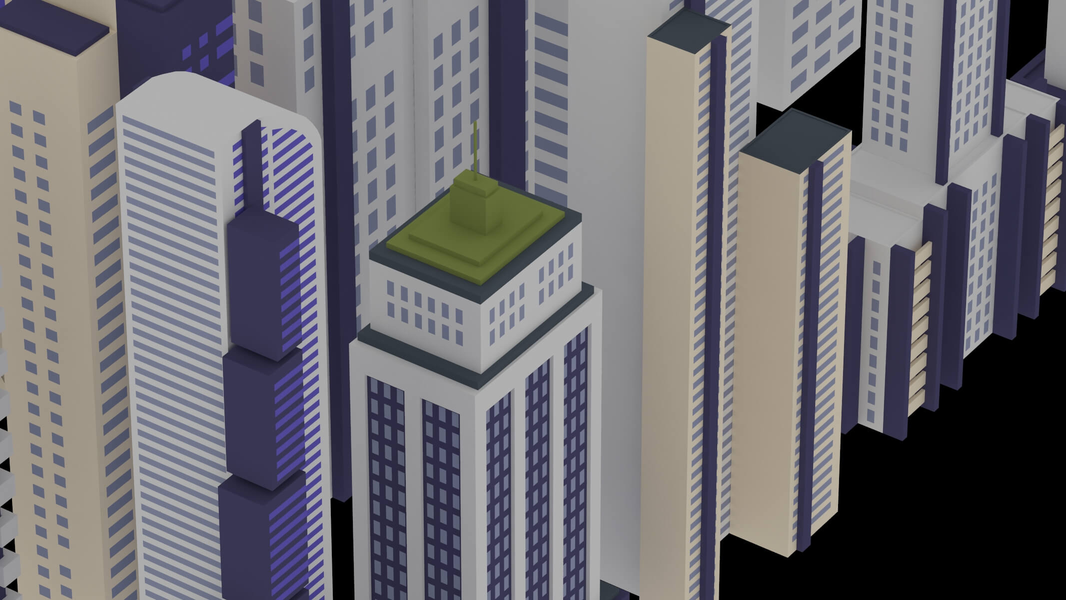 15 Building Low Poly Set - 3D Model by frezzy