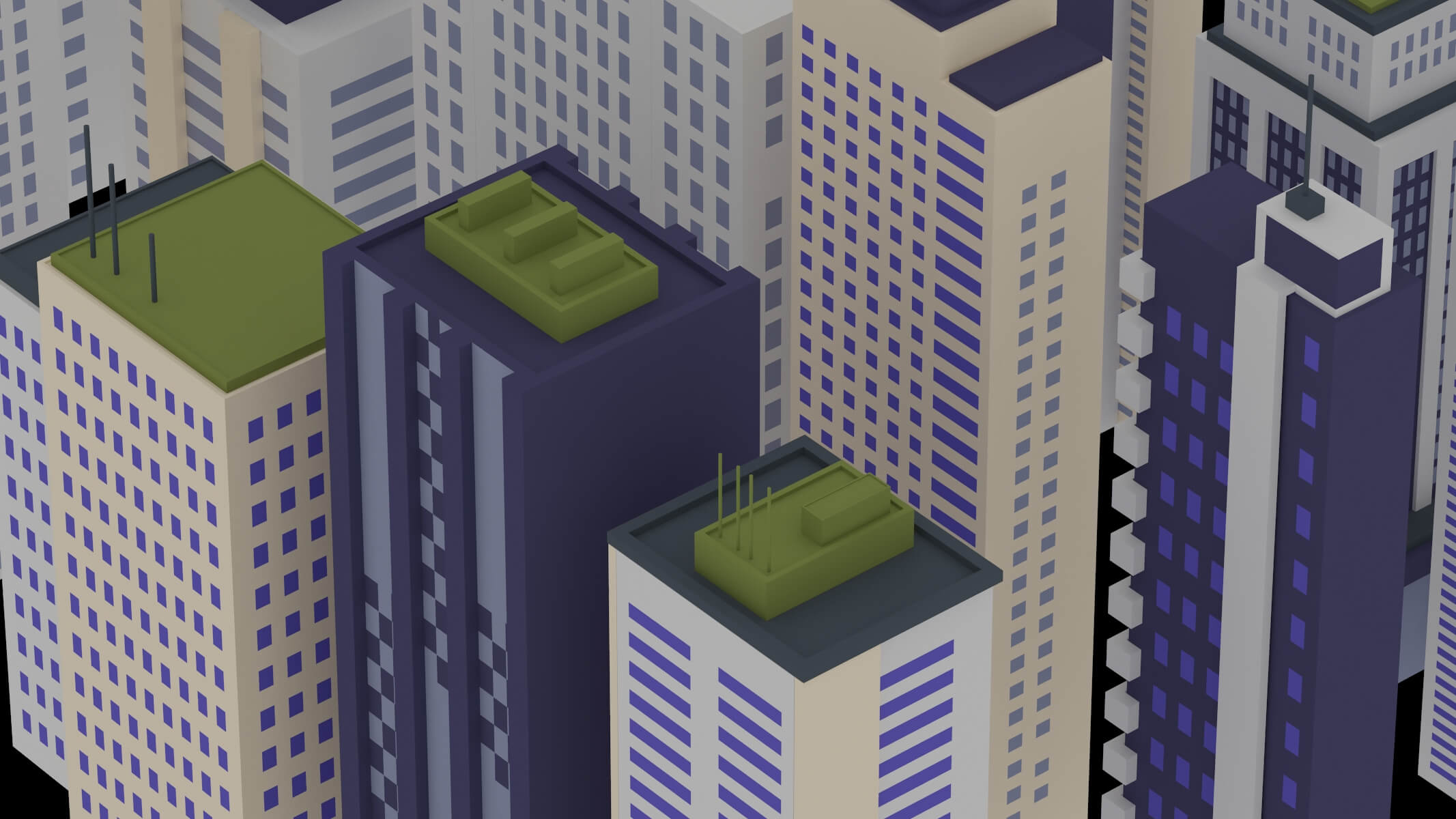 15 Building Low Poly Set - 3D Model by frezzy