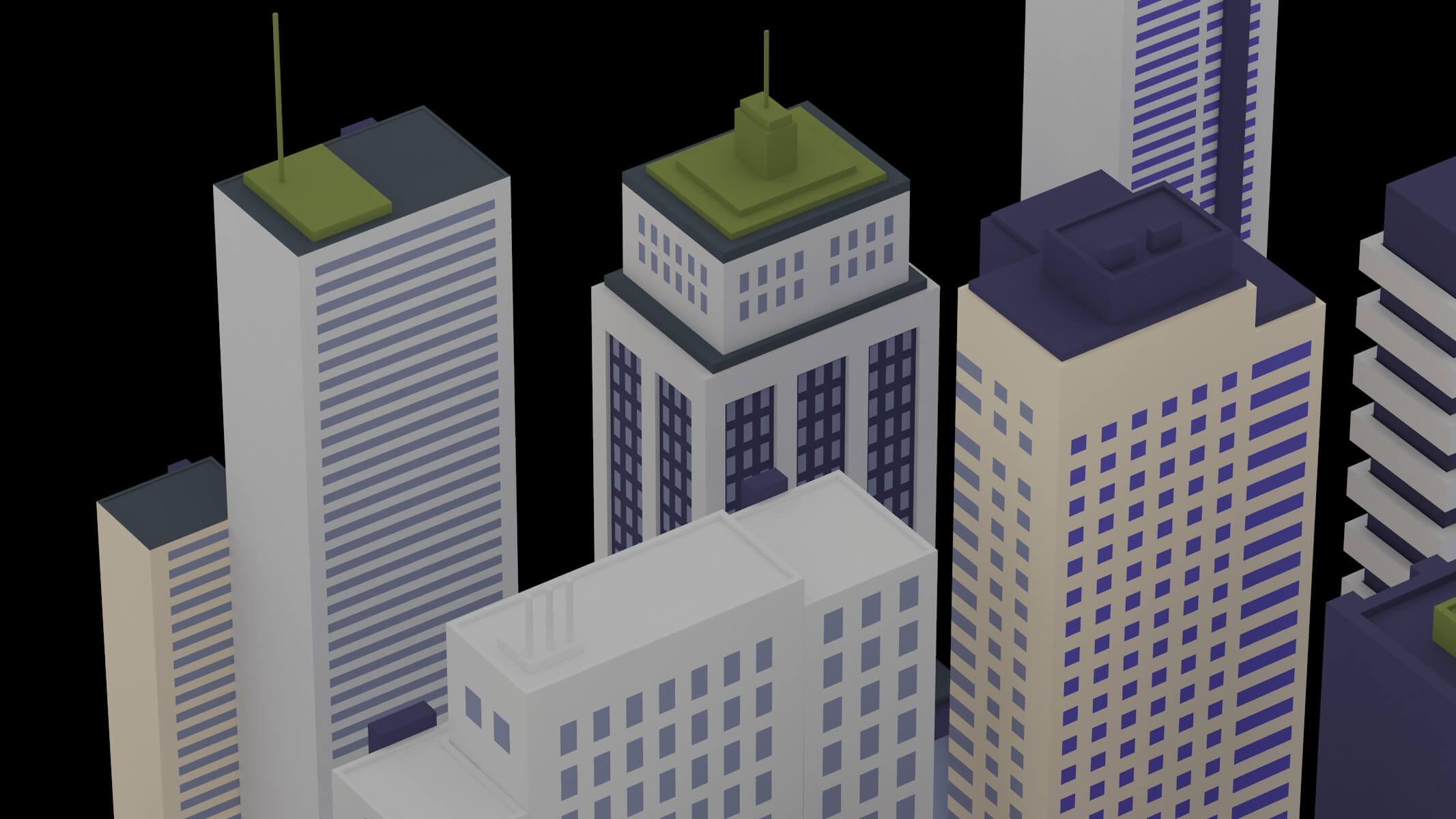 15 Building Low Poly Set - 3D Model by frezzy